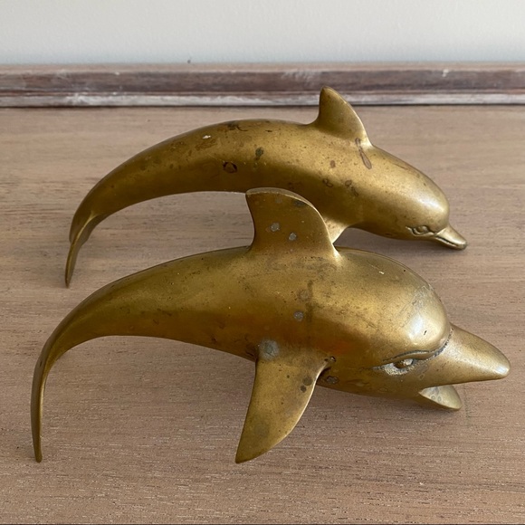 Accents | Vintage Solid Brass Dolphins | Poshmark
